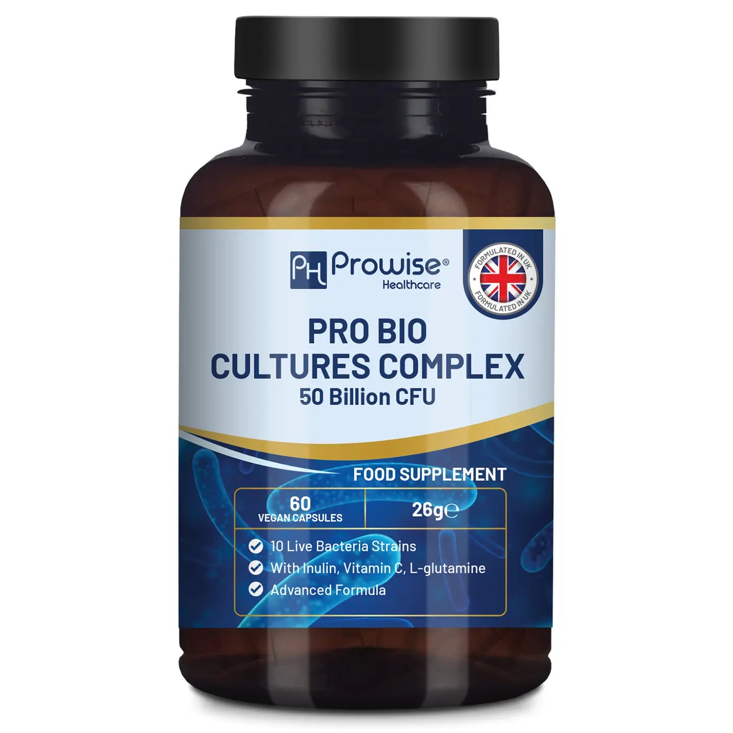 Pro Bio Cultures Complex Probiotica en Prebiotica | 60 capsules – Shilives
